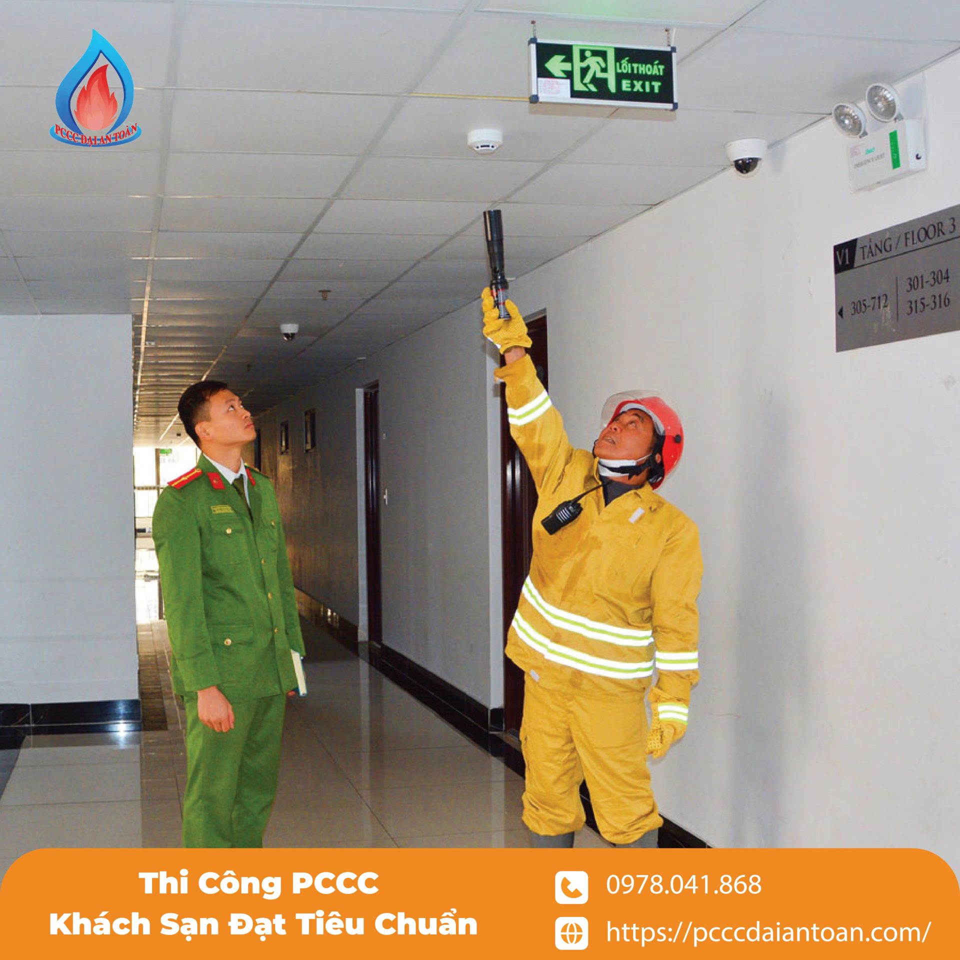 Thi Công PCCC Khách Sạn Đạt Tiêu Chuẩn - PCCC Đại An Toàn